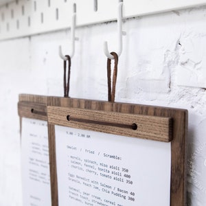 Wooden Menu Holder for Restaurants, Cafe Menu Board With Logo, Custom ...