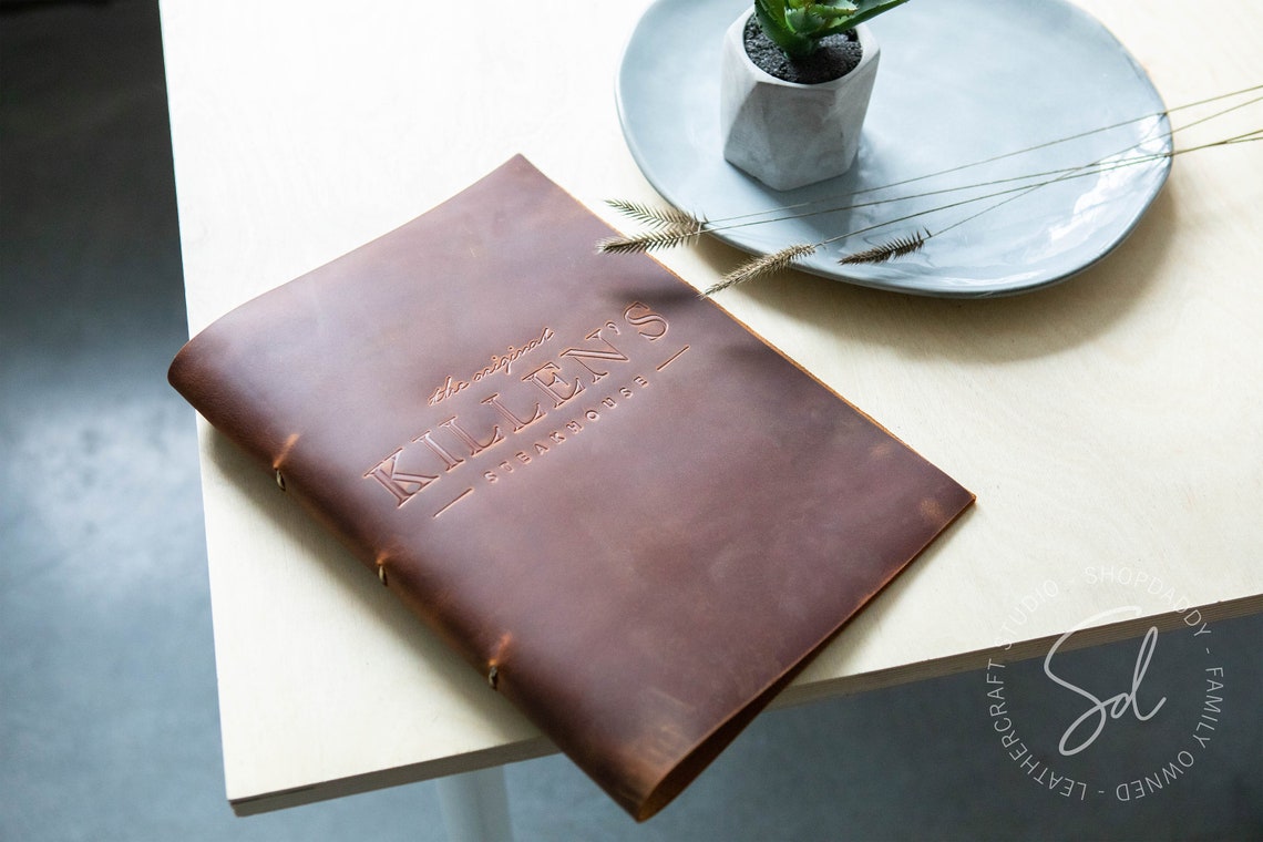 Leather Menu Cover Restaurant Menu Cover Book Cafe Bar Menu - Etsy