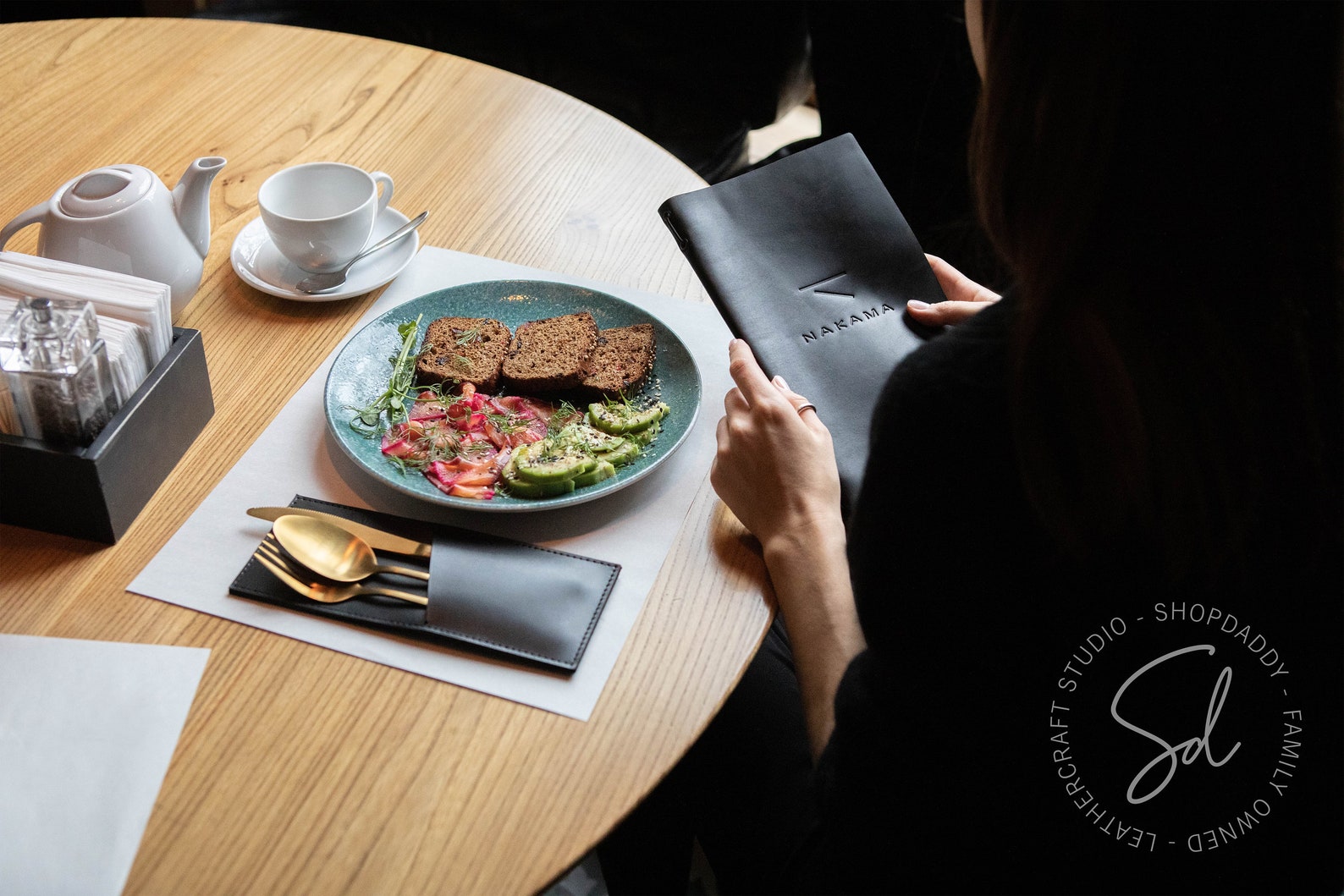 Leather Cutlery Holder Restaurant Cutlery Organizer - Etsy