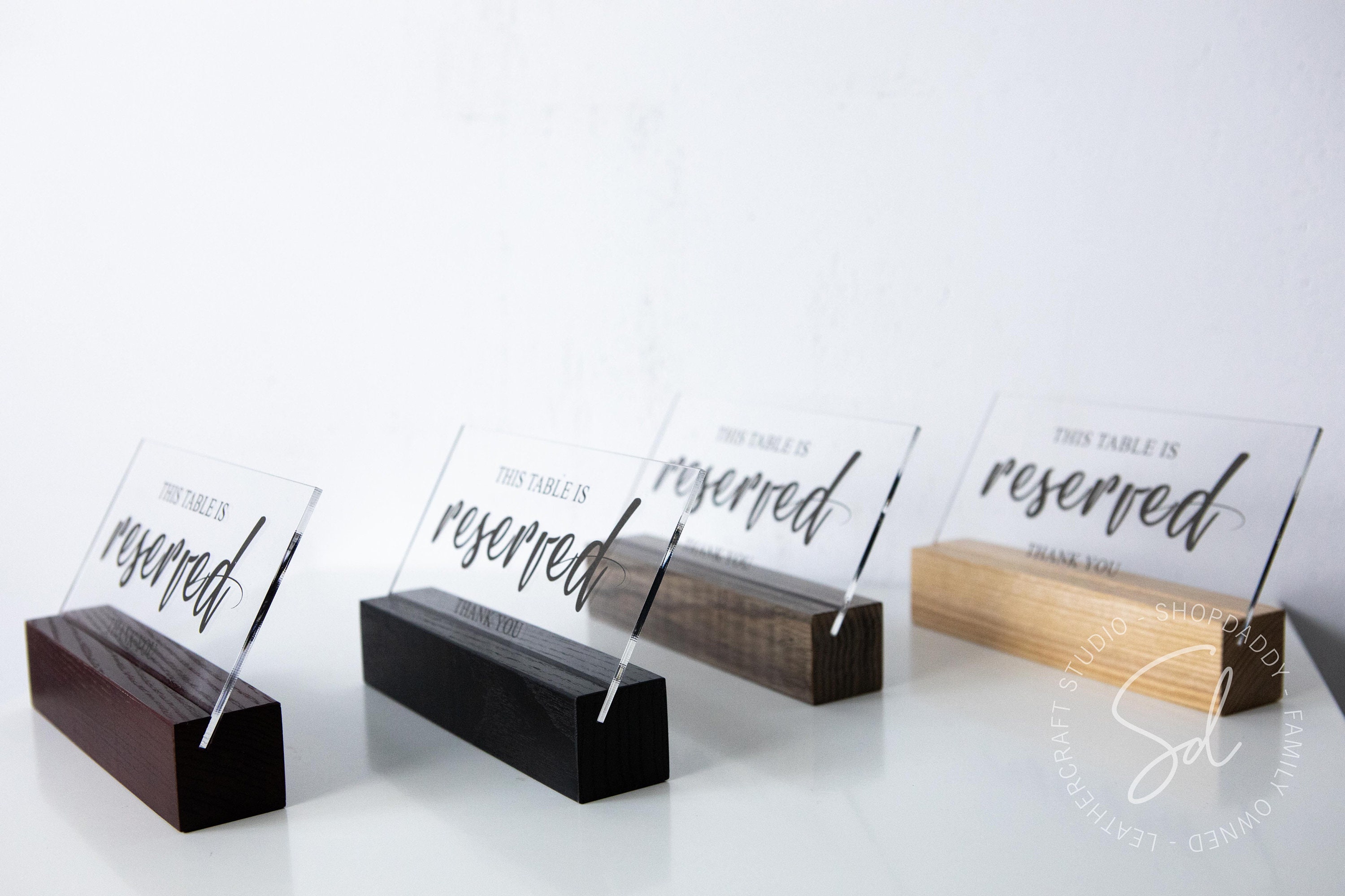 Reserved Table Signs Cafe Table Card Holders Restaurant | Etsy