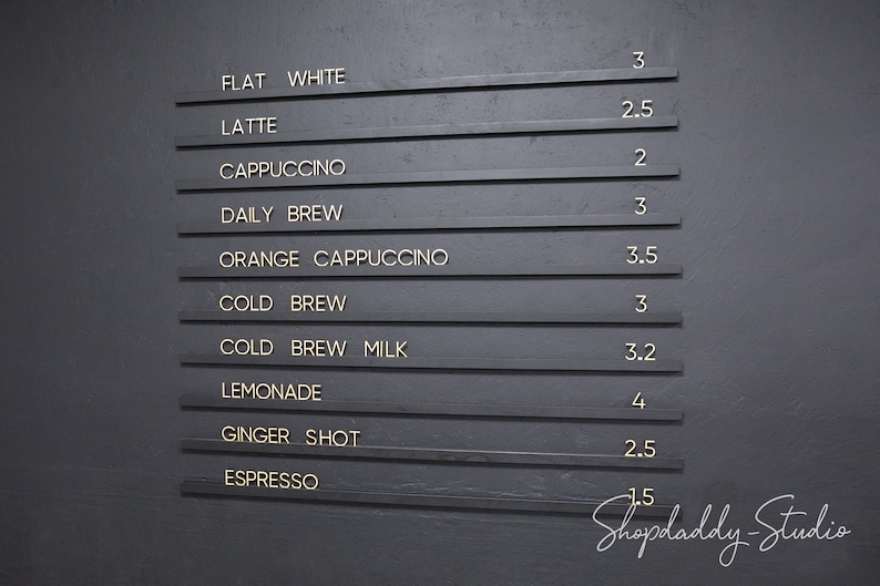 Menu Board Letter Board Message Board Wall Menu Cafe - Etsy