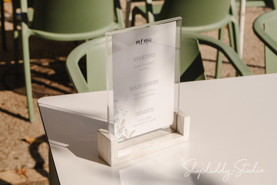 Table Talker - Acrylic Table Stand Menu for Restaurant, Cafe & Bar - Etsy