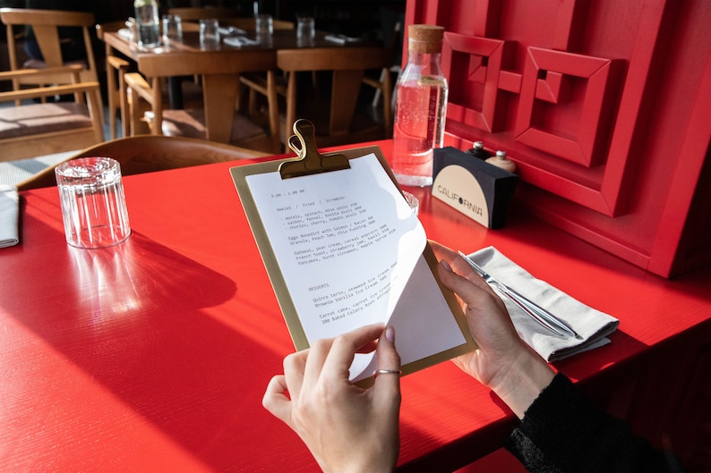 Metal Golden Clip Board Binder Restaurant Menu Covers Copper | Etsy