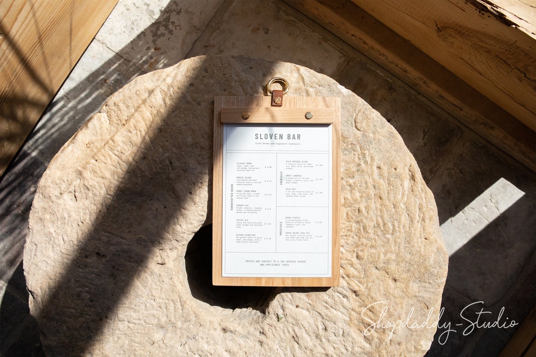 Wooden Menu Board: Custom Menu Display for Restaurant, Cafe & Bar - Etsy