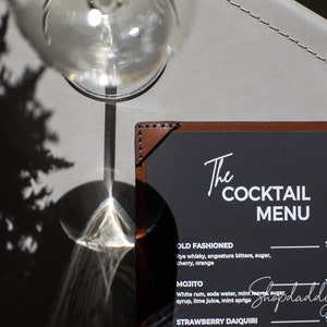 Leather Menu Holder, Restaurant Menu Cover, Custom Logo Menu Folder ...