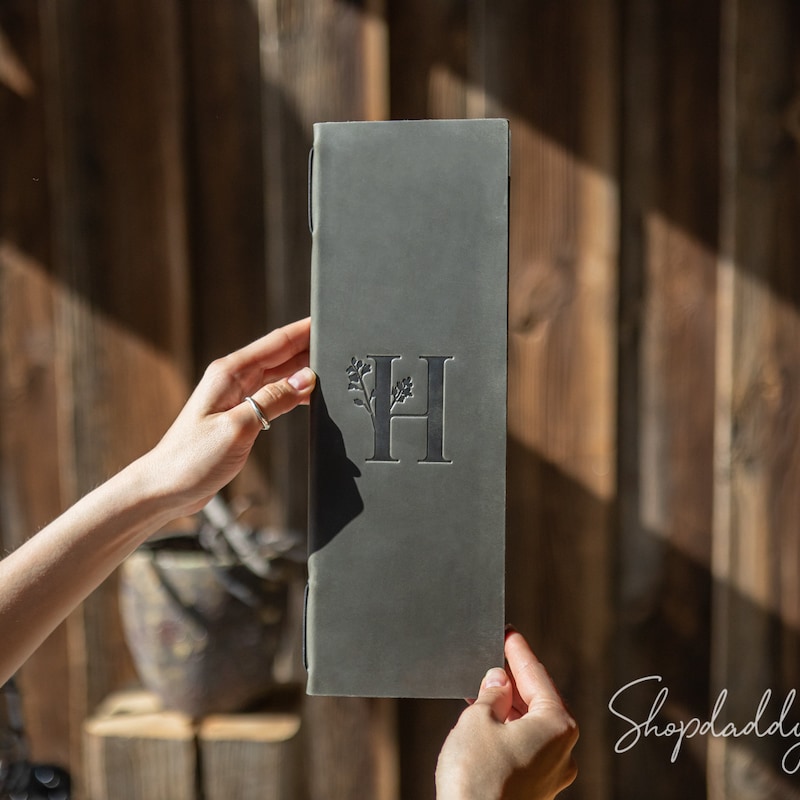 Leather Drink Menu Folio - Etsy UK