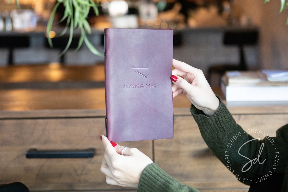Leather Menu Cover: Custom Menu Book for Restaurant, Cafe & Bar - Etsy