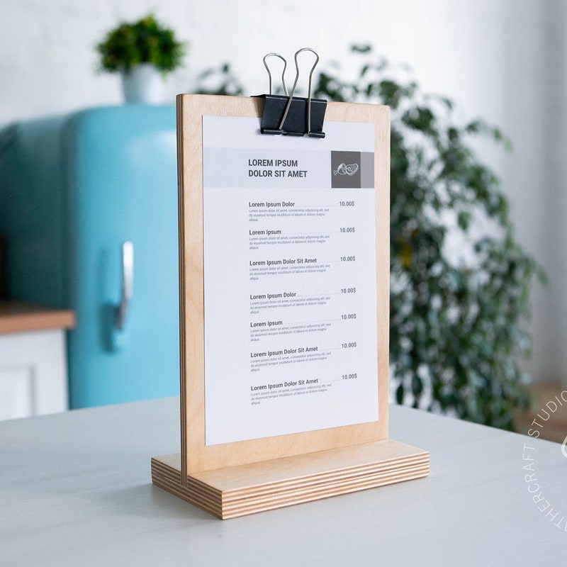 Wood Binder Menu - Etsy