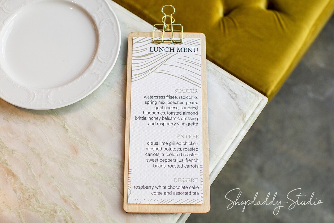 Custom Restaurant Menu Board With Leather Menu Cover - Personalized ...