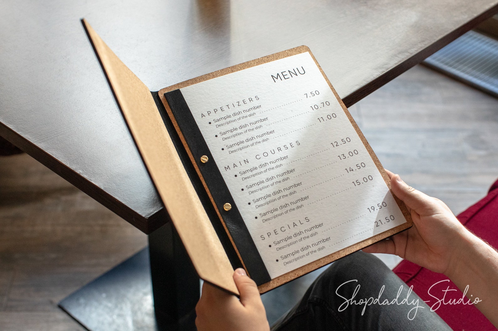 Menu Folio Book Leather Menu Restaurant Cover Menu Cover - Etsy