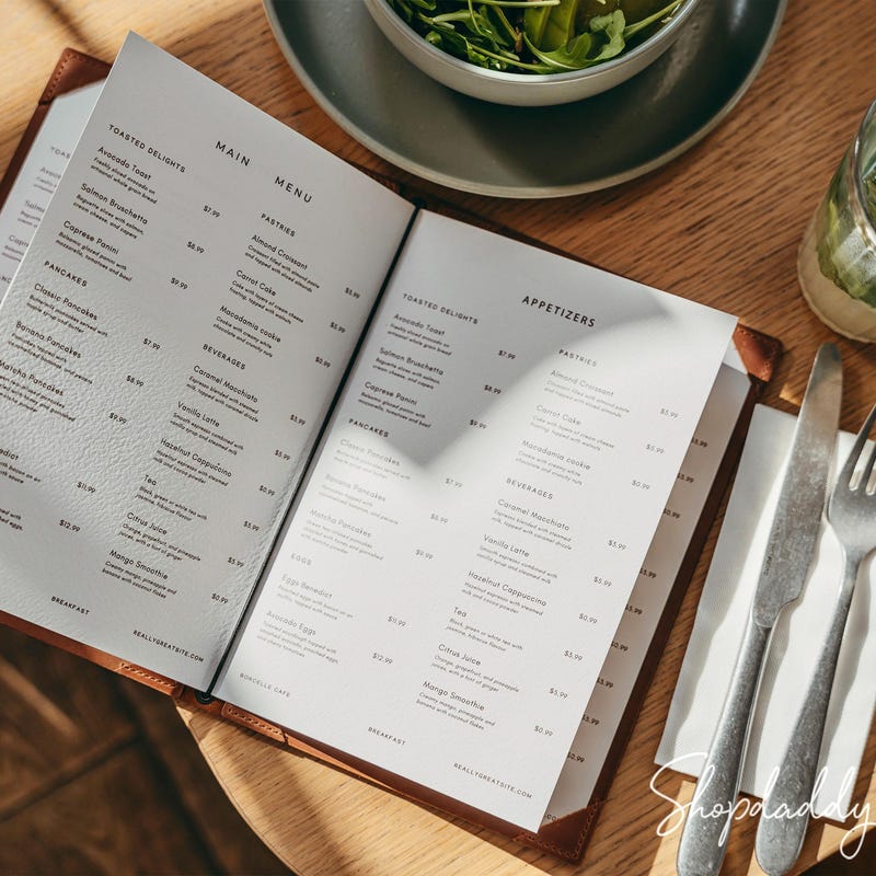 Menu Hard Cover Book - Etsy