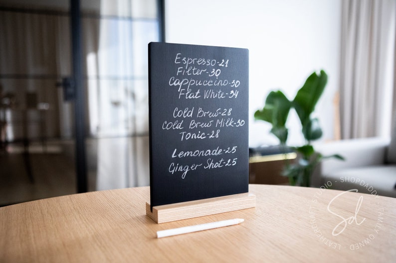 Wooden Chalkboard Sign Menu With Stand Letter Board Sign - Etsy