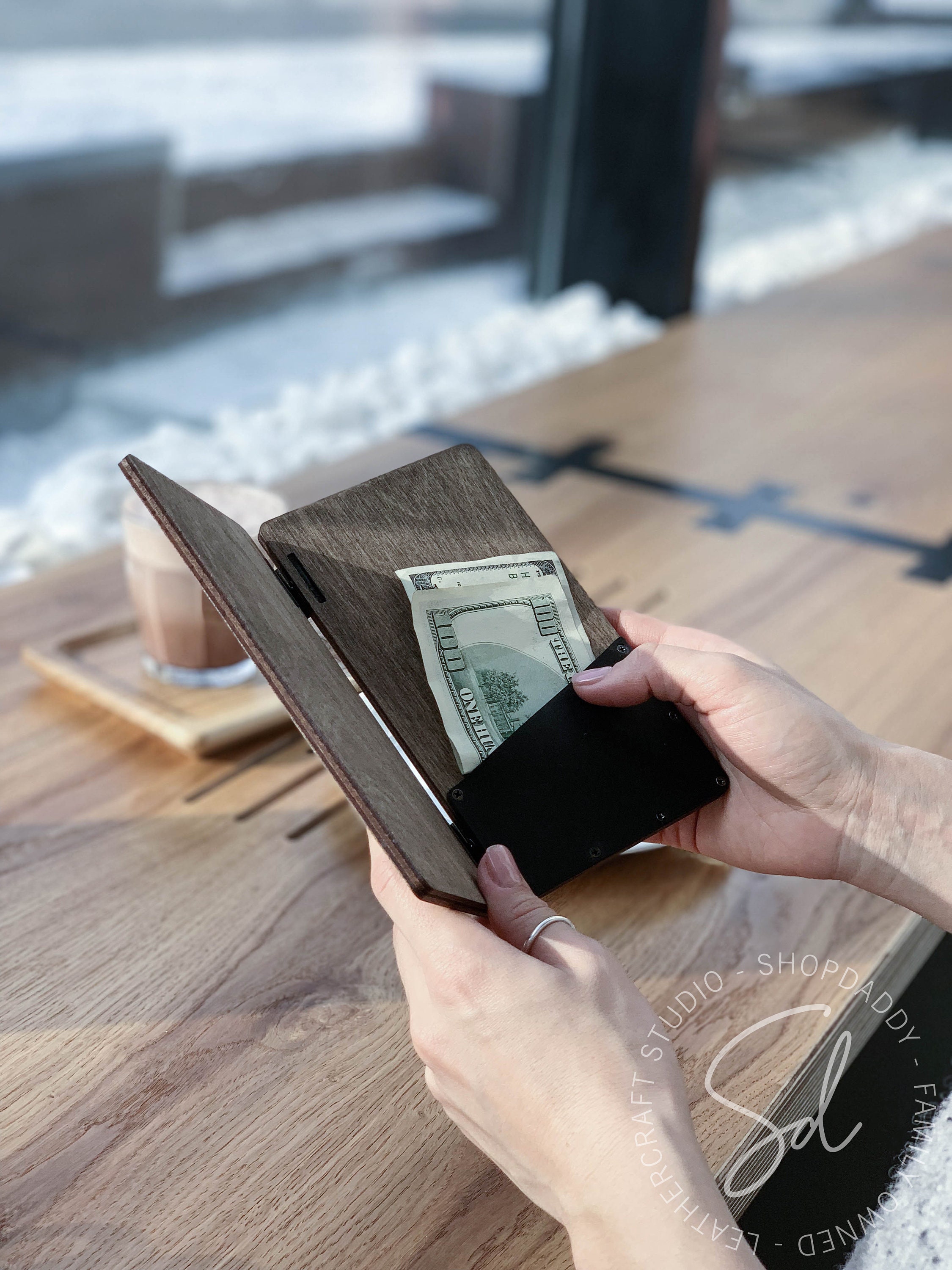 Personalized Wooden Bill Holder Cafe Bar Check Holder - Etsy UK