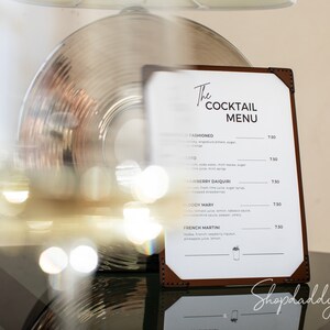 Leather Menu Holder, Restaurant Menu Cover, Custom Logo Menu Folder ...