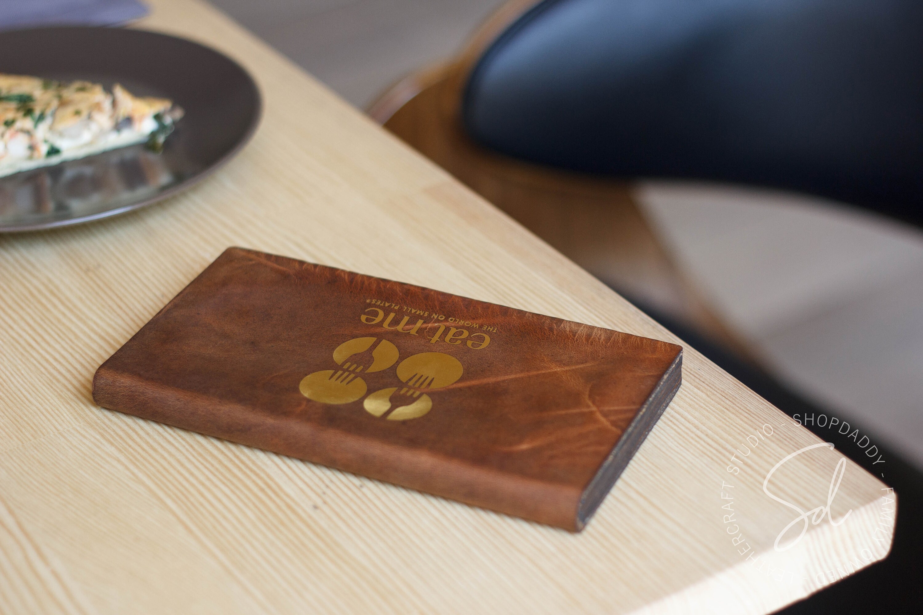 Leather Check Presenter Wooden Box Check Holder Restaurant - Etsy