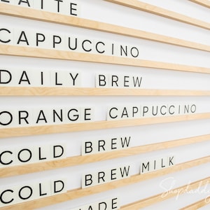 Wall Menu Board: Wooden Letter Board for Restaurant, Cafe & Bar - Etsy