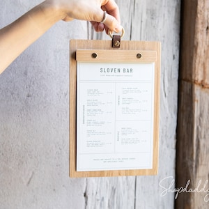 Custom Engraved Wooden Menu Board: Restaurant Cafe Bar - Etsy