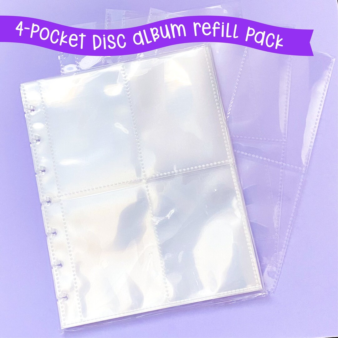 4-pocket Refill Pack for Disc Album Sticker Storage 25 Sleeves - Etsy