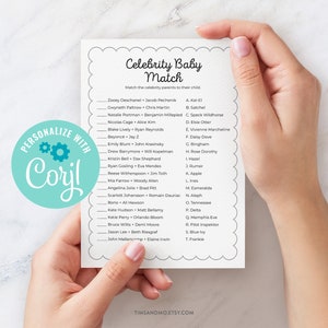 Celebrity Baby Name Game, Celebrity Baby Match Game, Minimalist Baby ...