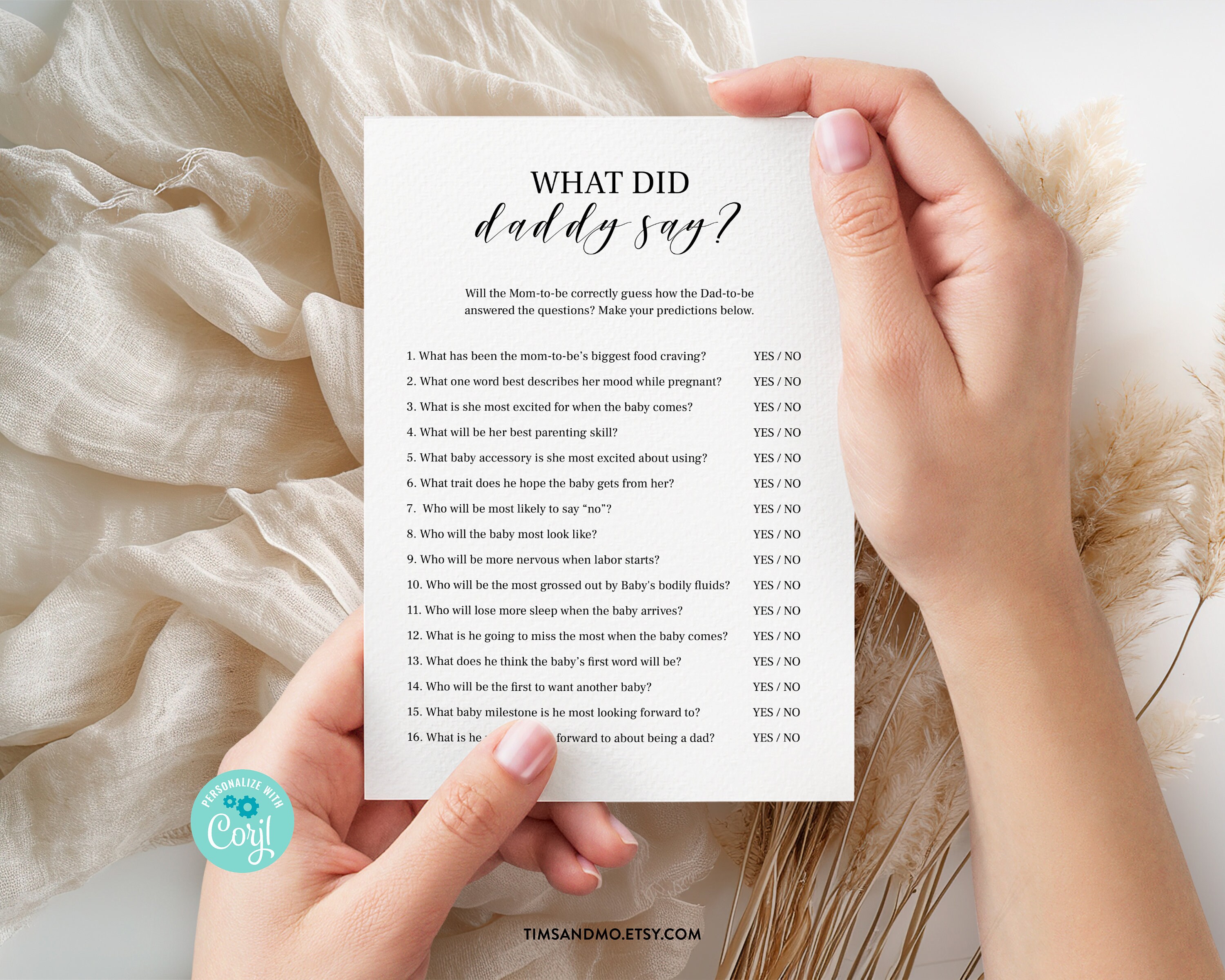 What Did Daddy Say Game, What Did the Dad-to-be Say, Minimalist Baby ...