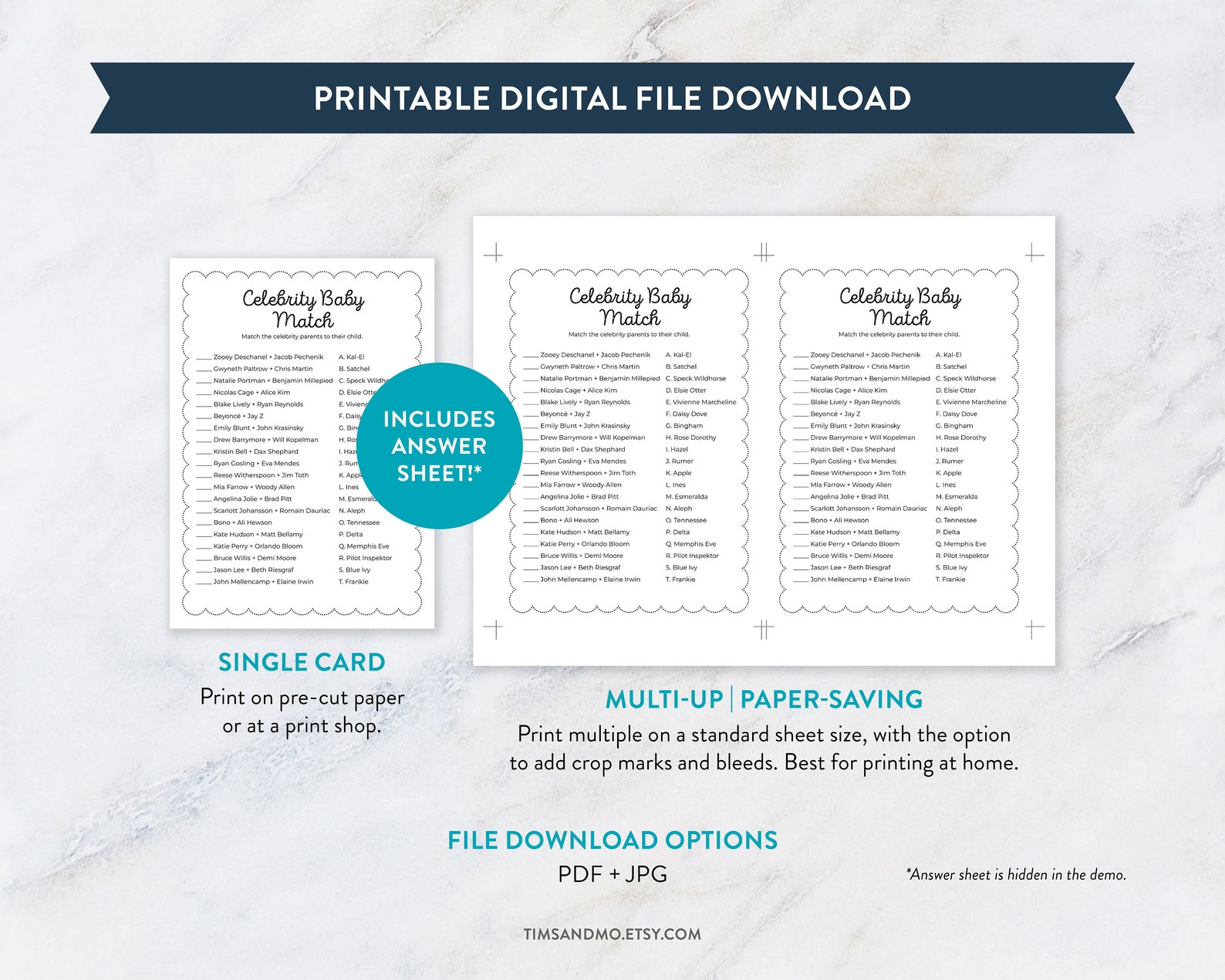 Celebrity Baby Name Game, Celebrity Baby Match Game, Minimalist Baby ...