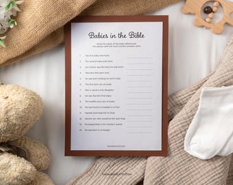 Babies of the Bible - Christian Baby Shower Game - Instant Download - Etsy