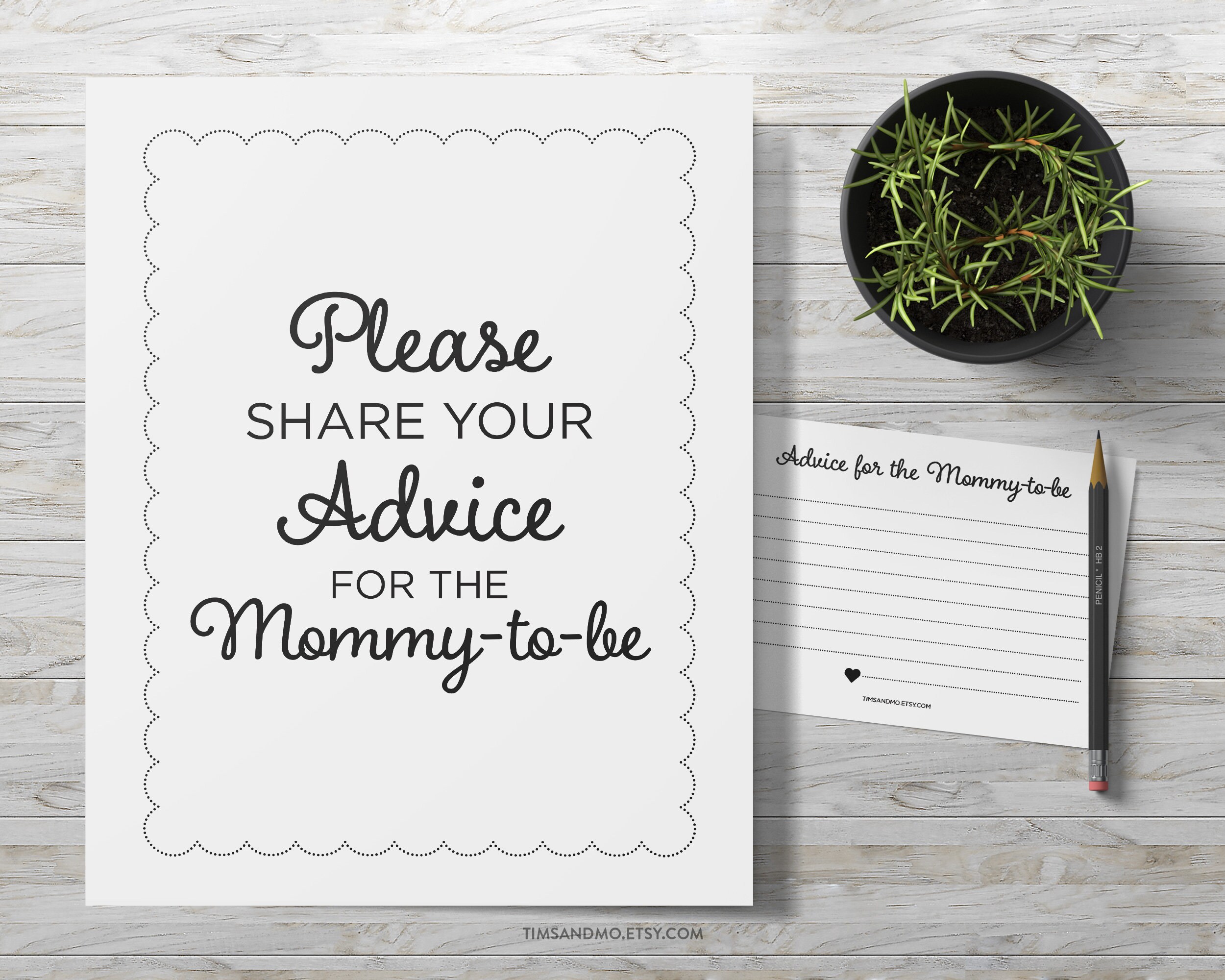 Advice For The Mommy To Be Card Advice For Mom To Be Sign Etsy