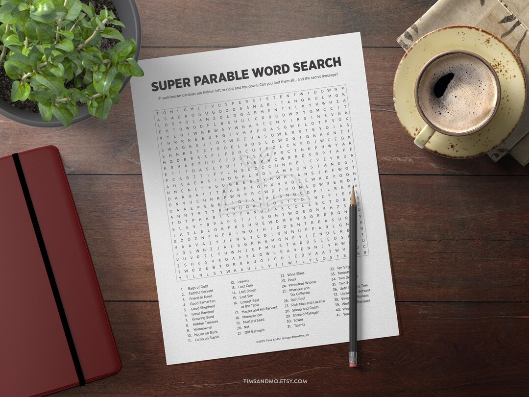 Bible Word Search, Parables of Jesus, Parables Bible Study, Bible Study ...