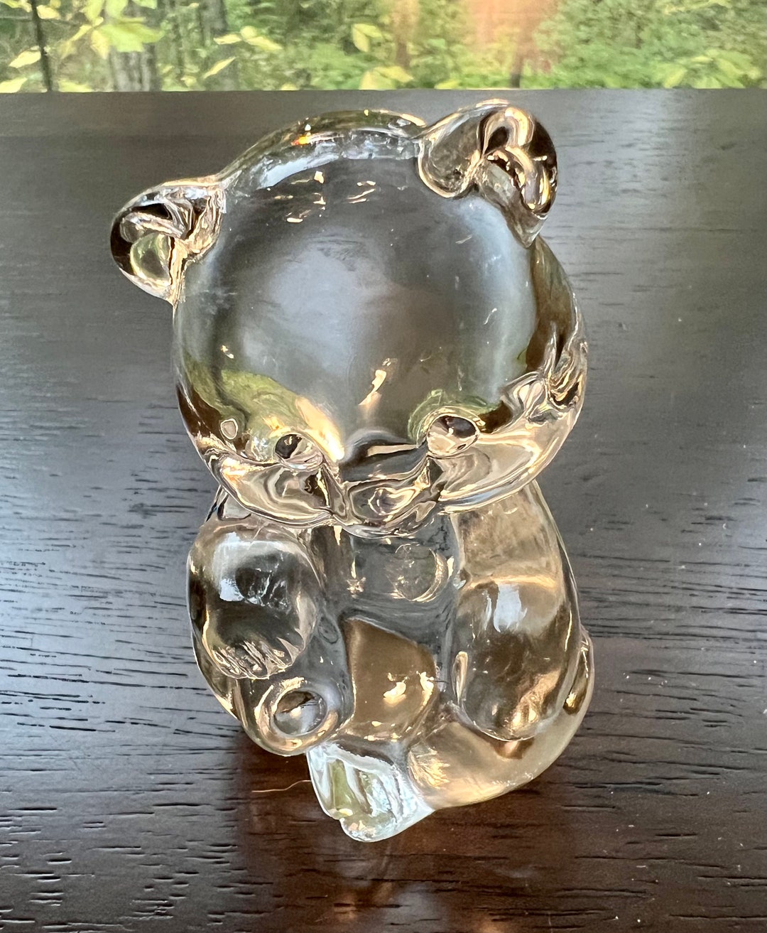 Vintage Fenton Art Glass Teddy fenton Bear Sitting With Honeypot Heavy ...