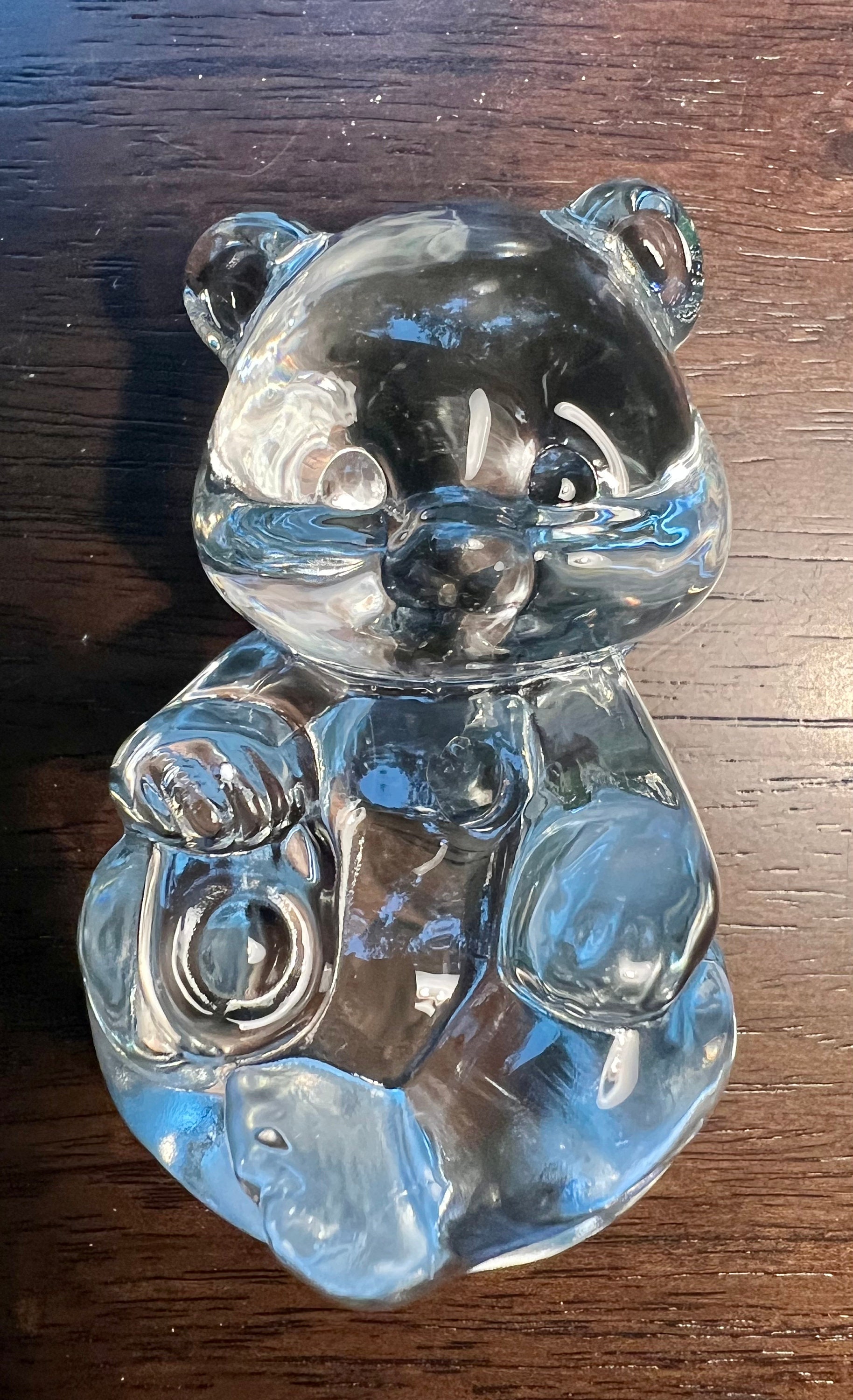 Vintage Fenton Art Glass Teddy fenton Bear Sitting With Honeypot Heavy ...