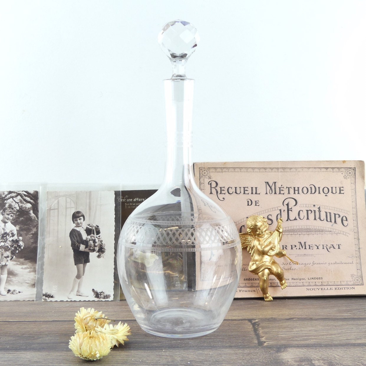RESERVED FOR WESLEY Large liquor carafe, alcohol carafe, old digestive ...
