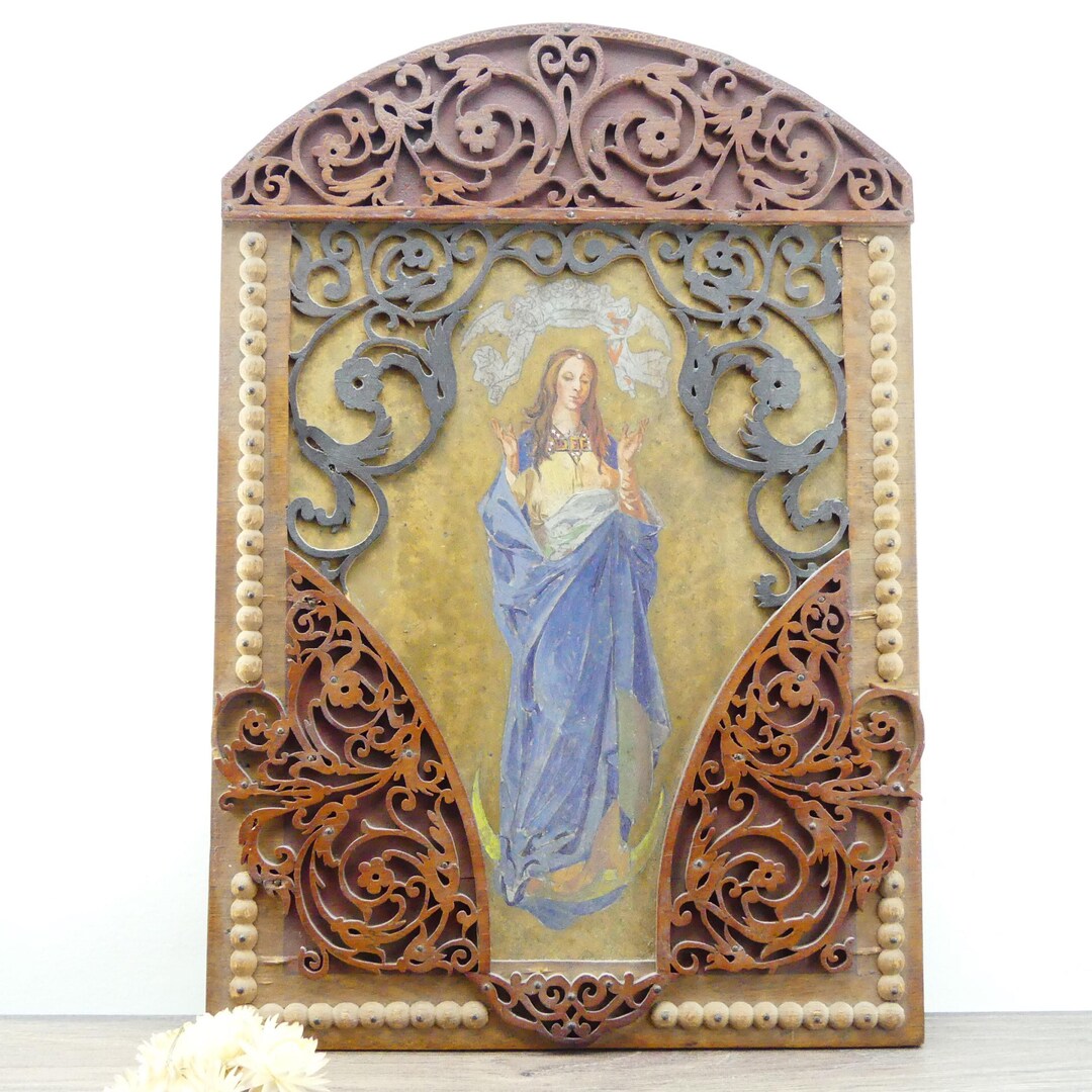 Religious Frame Religious Wooden Frame Devotional Frame - Etsy