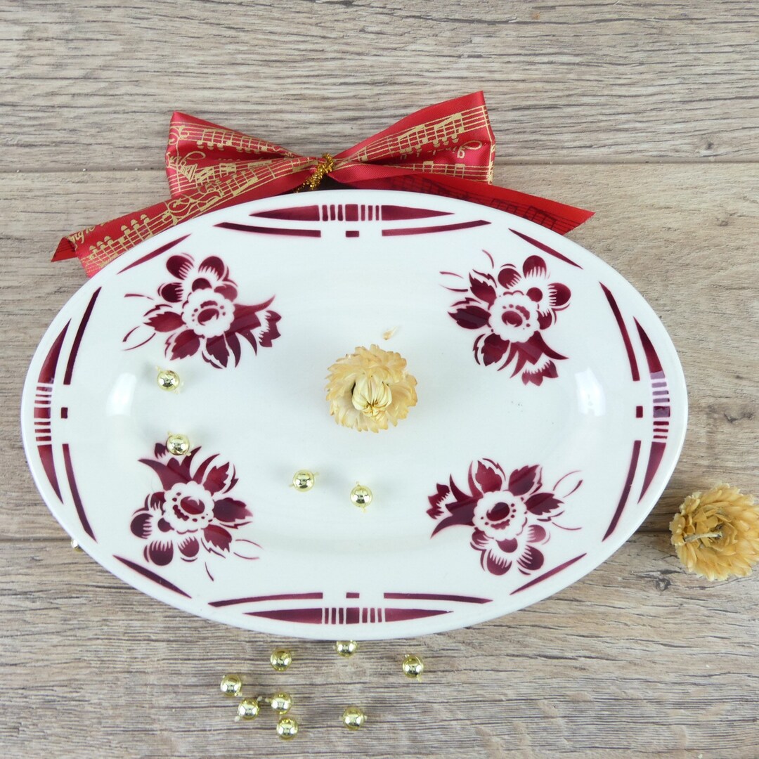 1 ravier Badonviller Alain, ravier vintage style Digoin, beurrier ...