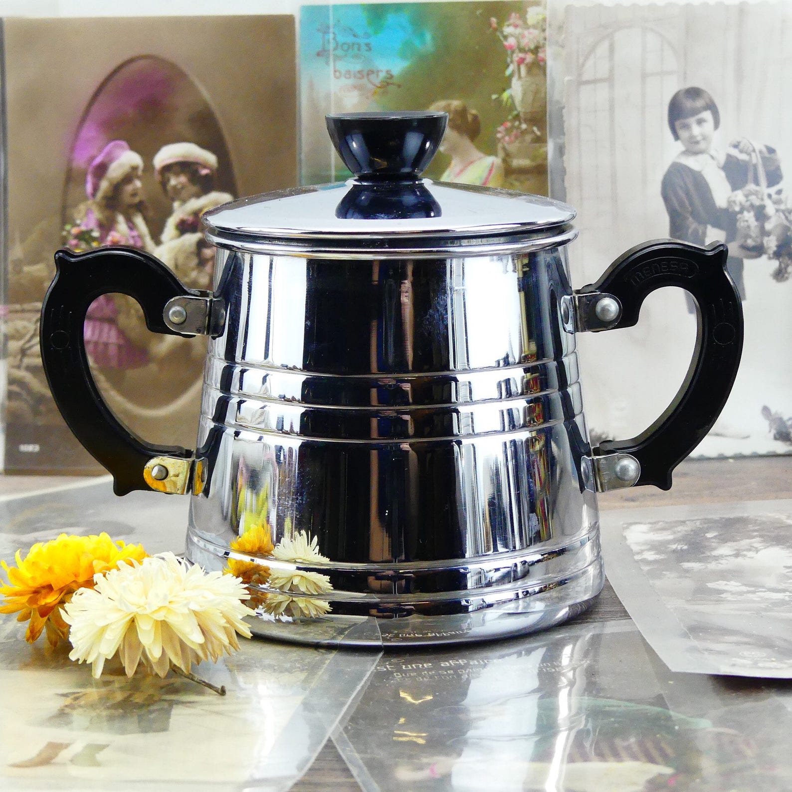 Coffee Set - Art Deco Style - Metal Coffee Pot - Design - Milk Jug ...