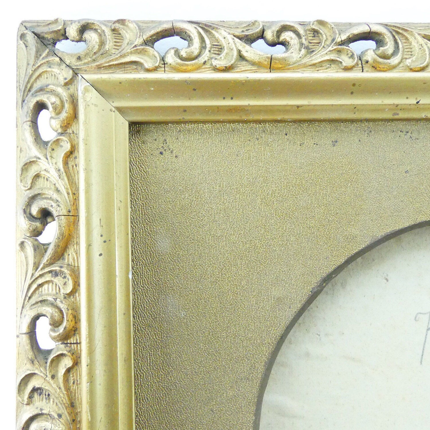 Antique Frame gilded wood - Old frame - Frame with two round portraits ...