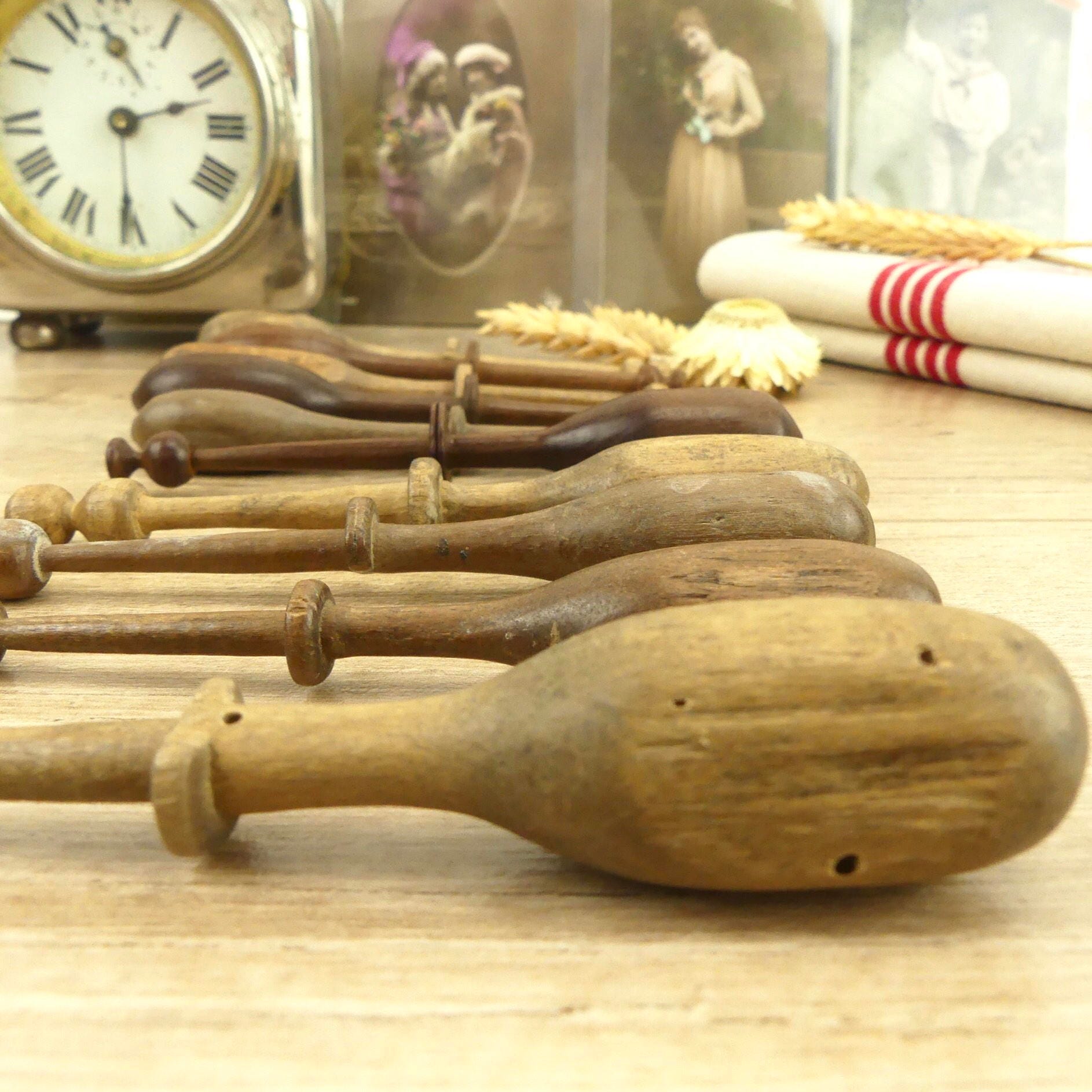 Spindle wooden - bobbin lace - cotton reels - coils loom - spindle ...