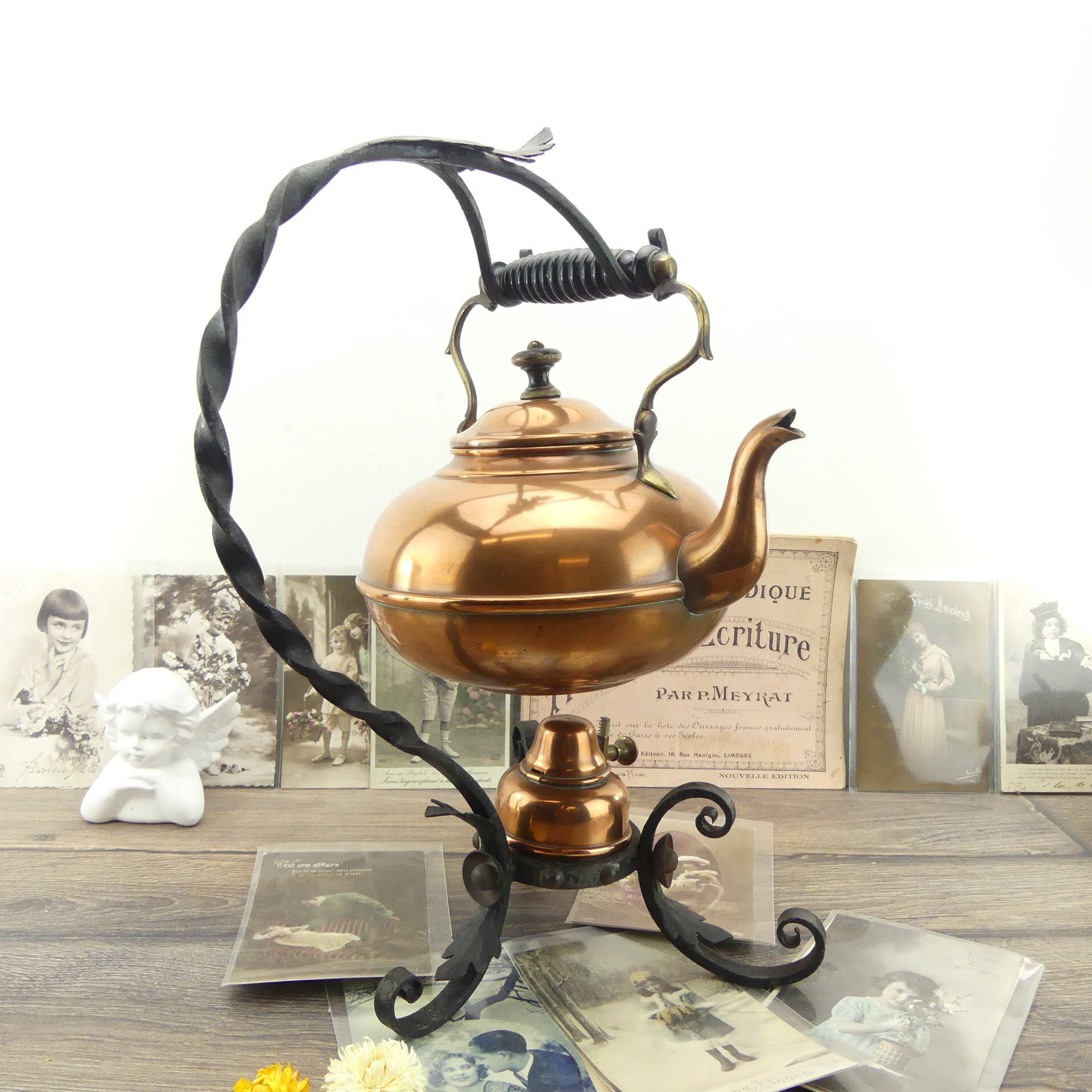 Kettle - Old kettle - Copper - Copper kettle - French - Luxurious ...