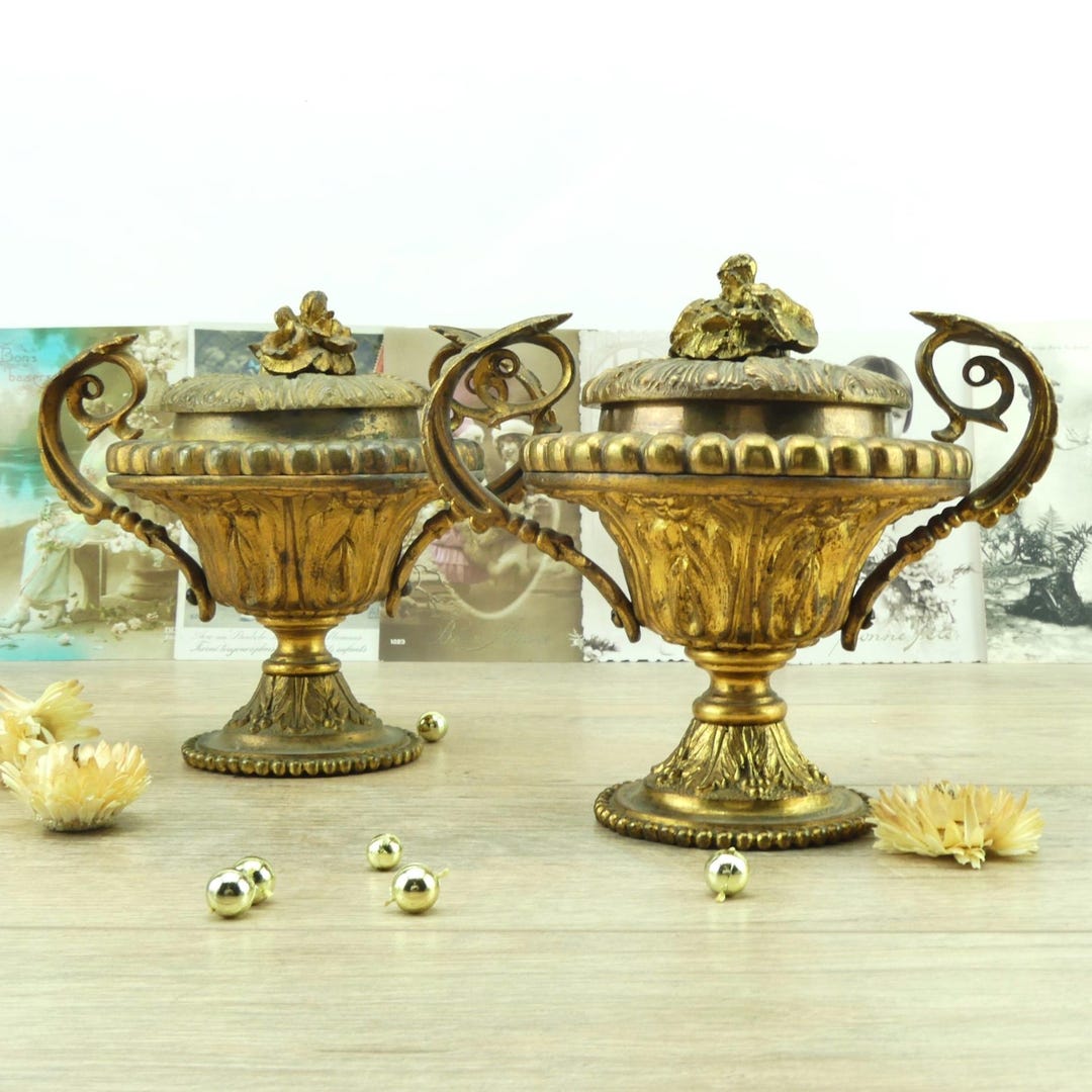 Pair of 19th Century Victorian Bronze Incense Burners, Antique Bronze ...