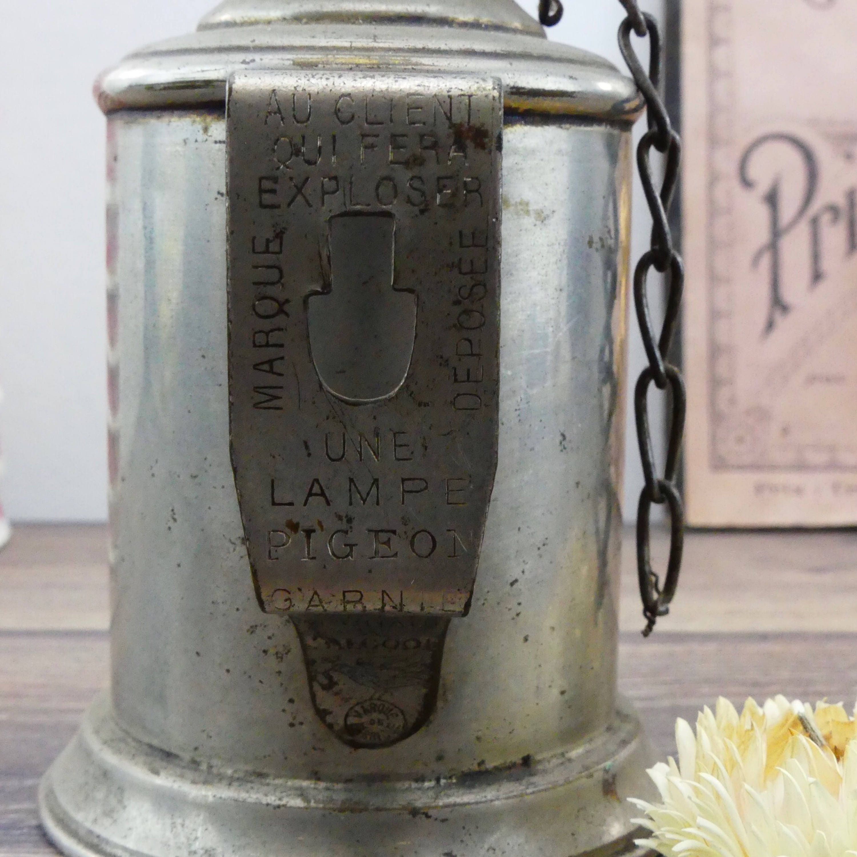 Pigeon lamp - French lamp - Old wick lamp - Oil lamp old lamp - French ...