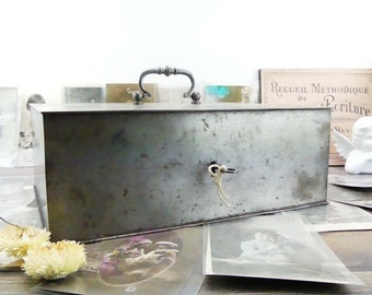 Small Old Iron Box - Etsy