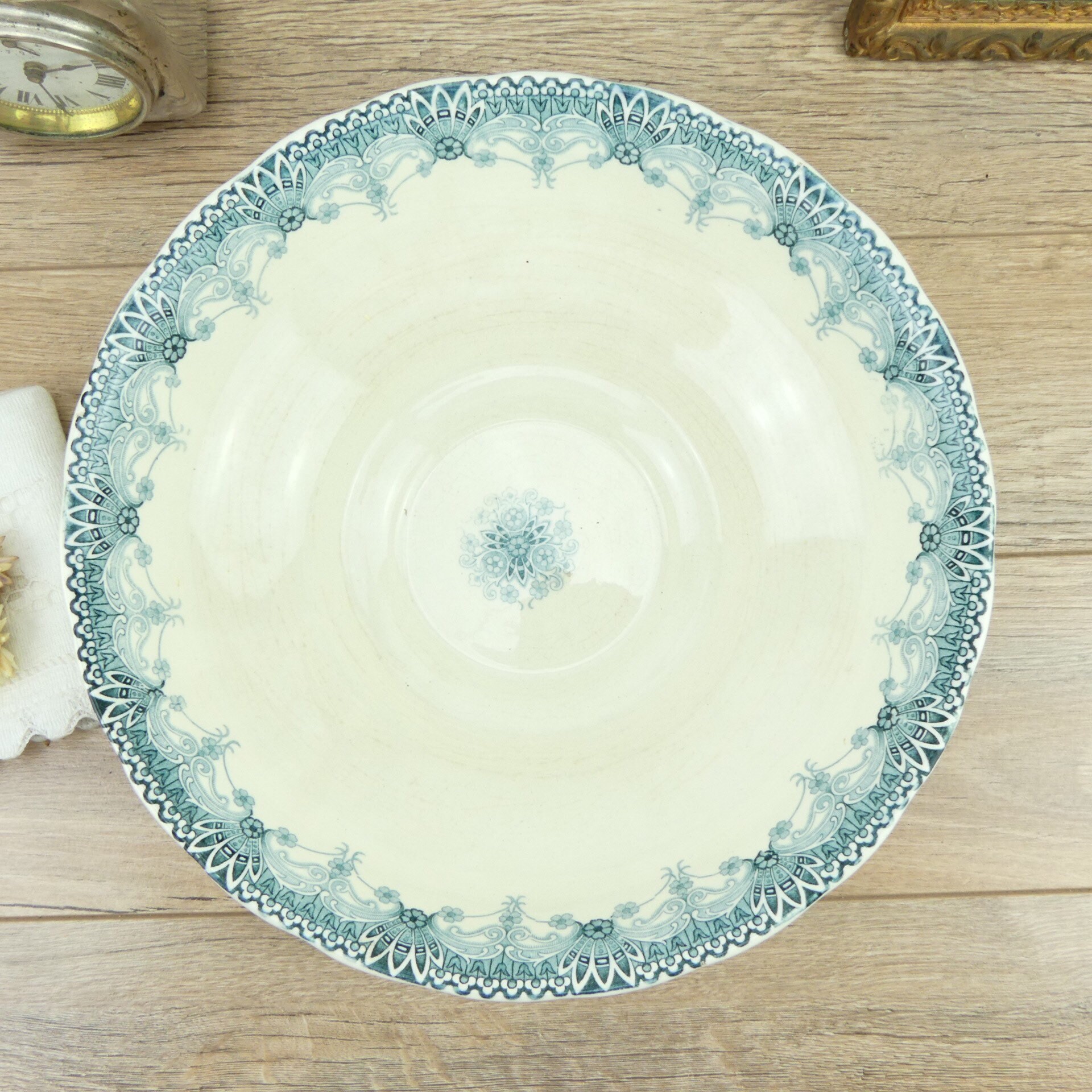 Large bowl - Salad bowl - French big bowl - 19th century - Paris ...