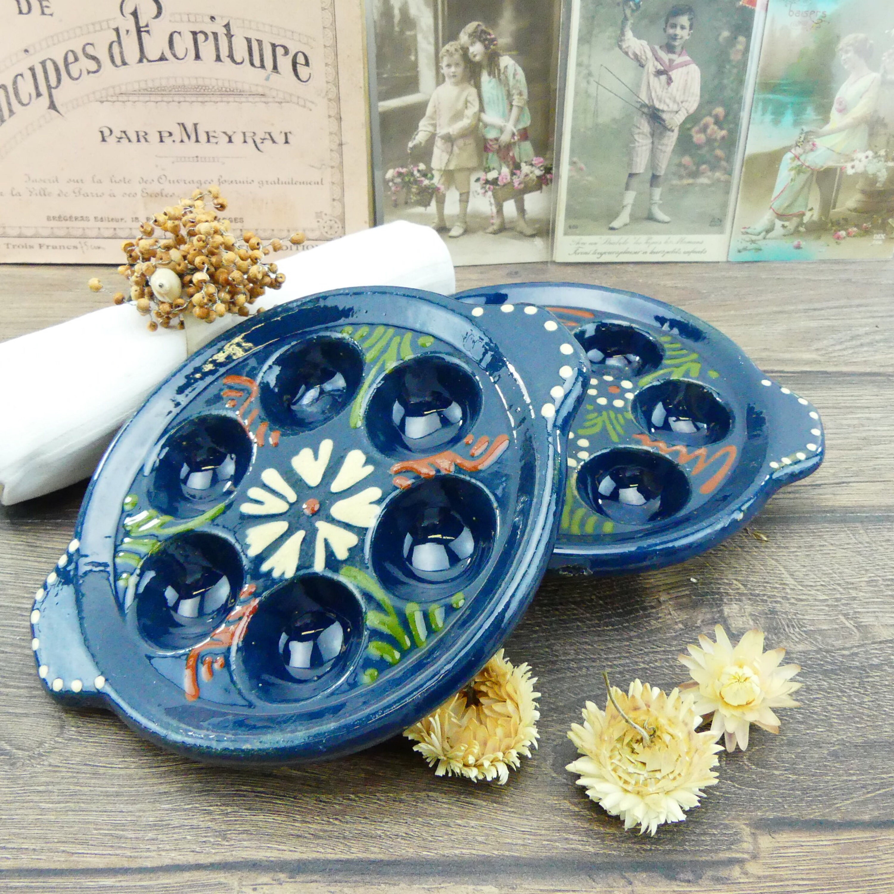 Plates snails - snails - ceramics from alsace - French plates ...