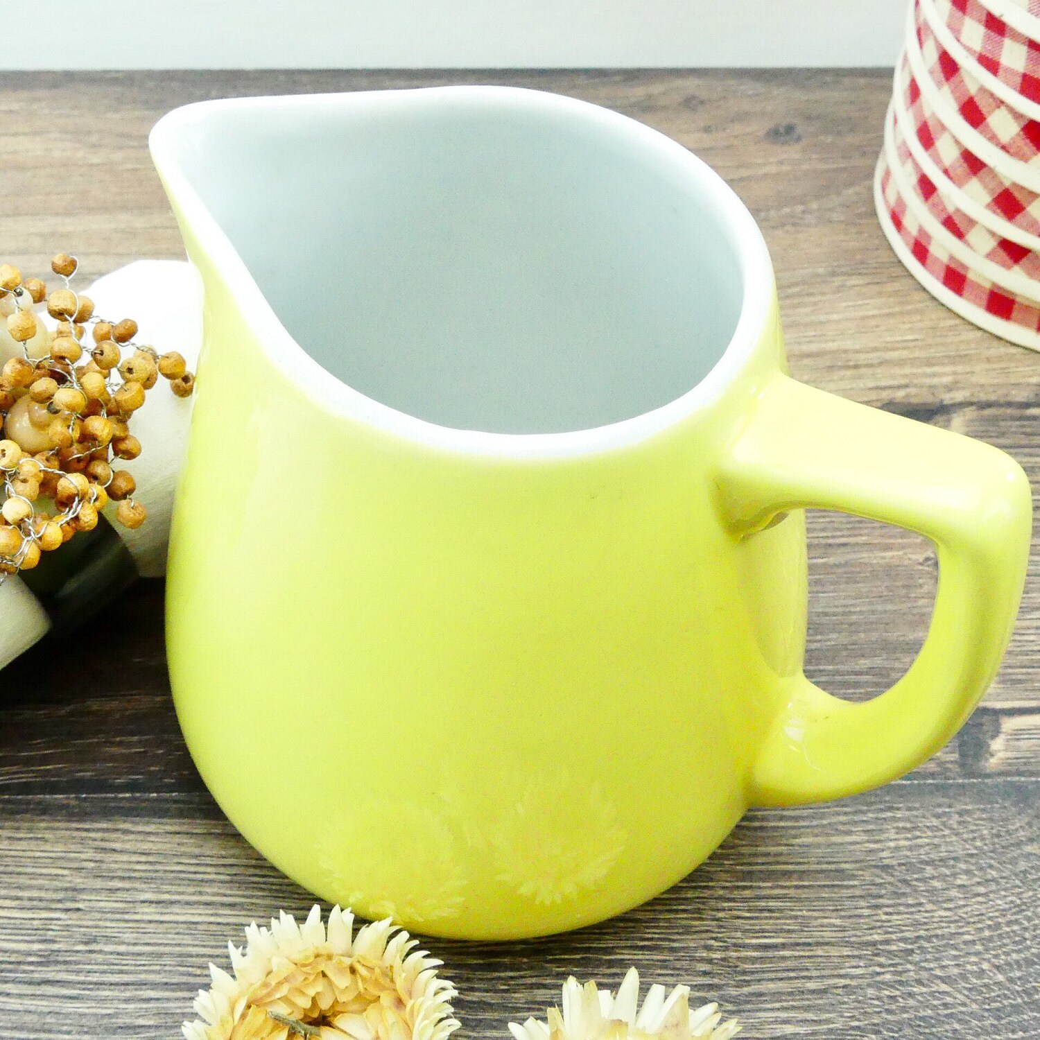 Yellow pitcher 1950 1960 - Yellow pitcher - Yellow carafe - Old carafe ...