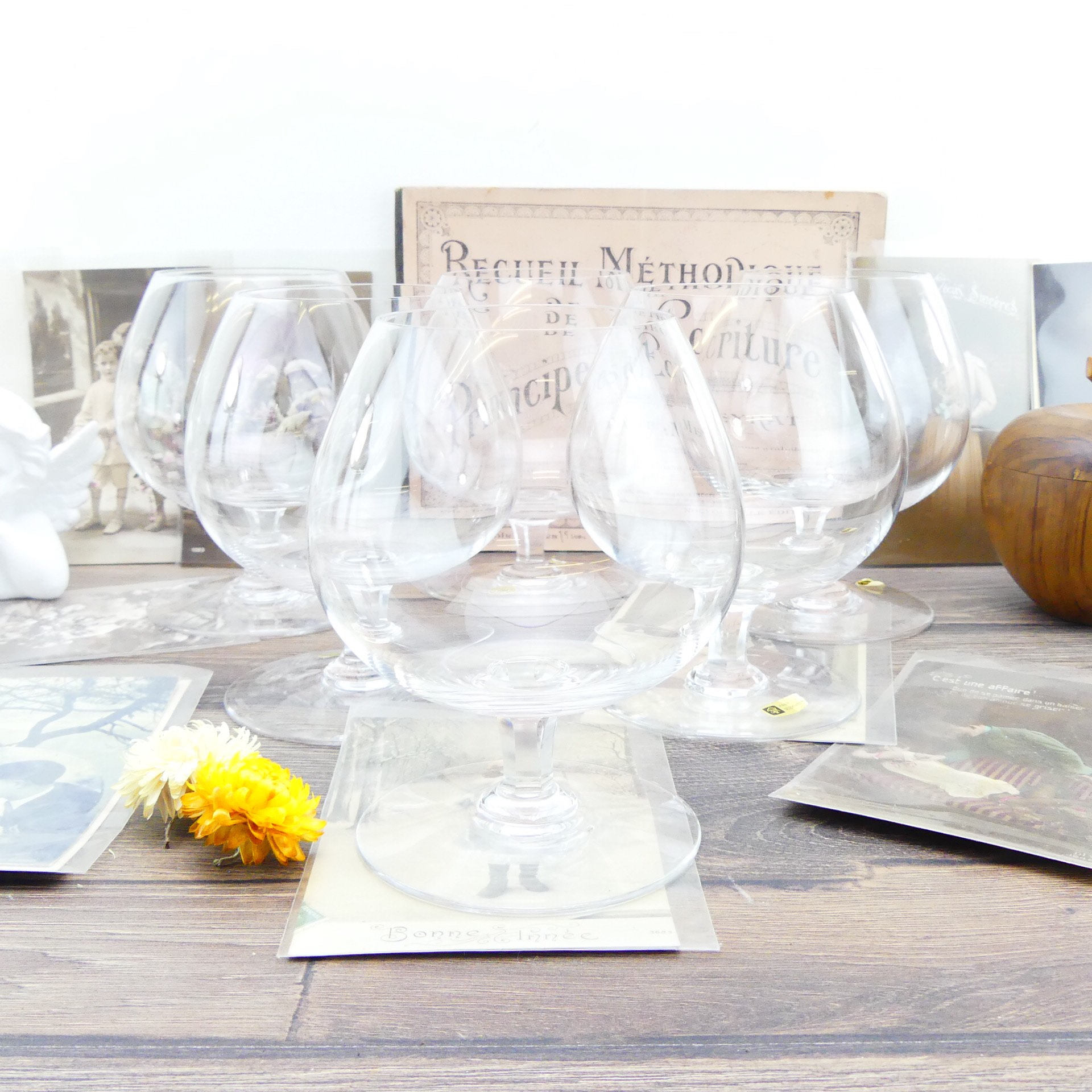 Glasses cognac - large brandy glasses - Crystal glasses - Val Saint ...