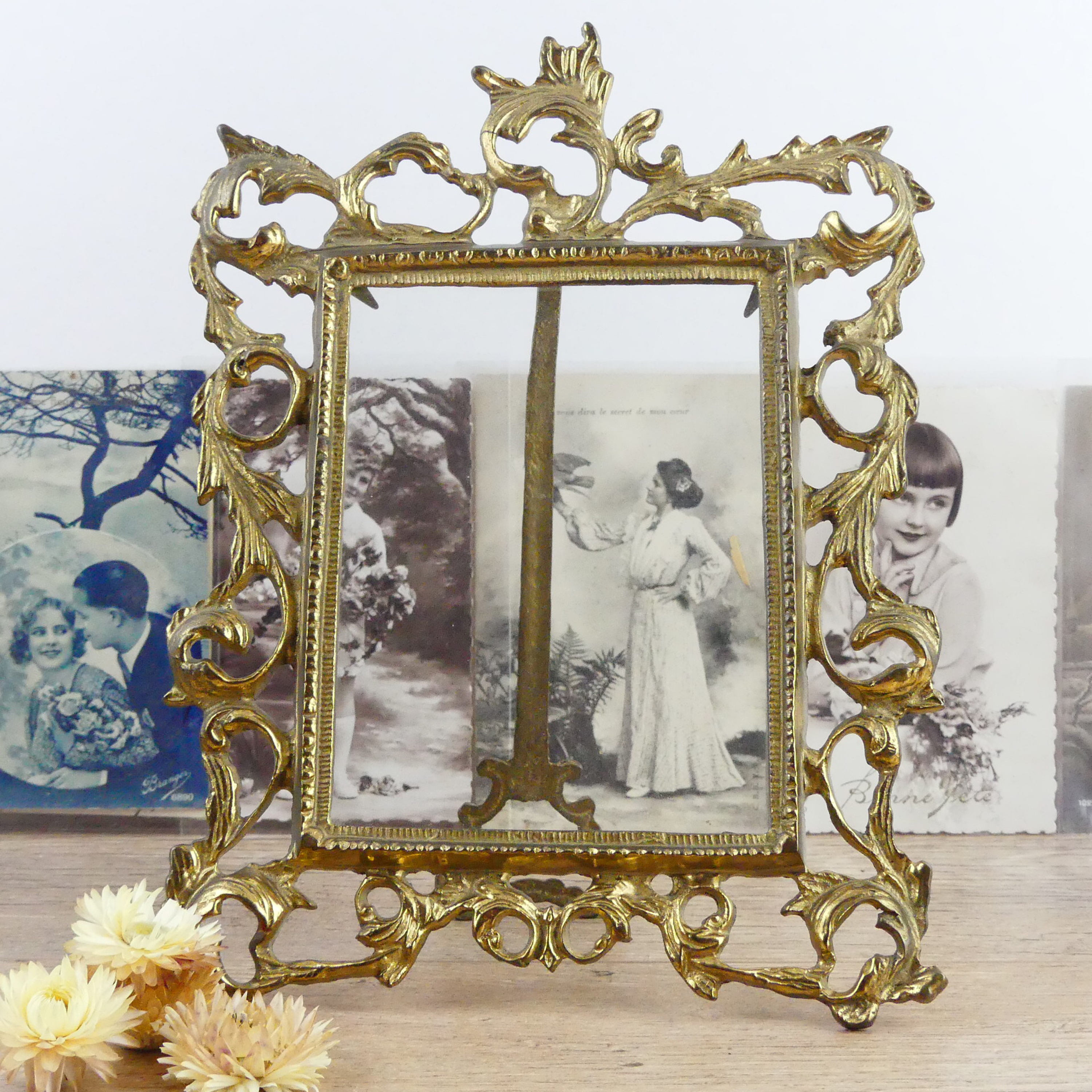 Brass frame - French frame - Brass photo frame - Gold picture frame ...