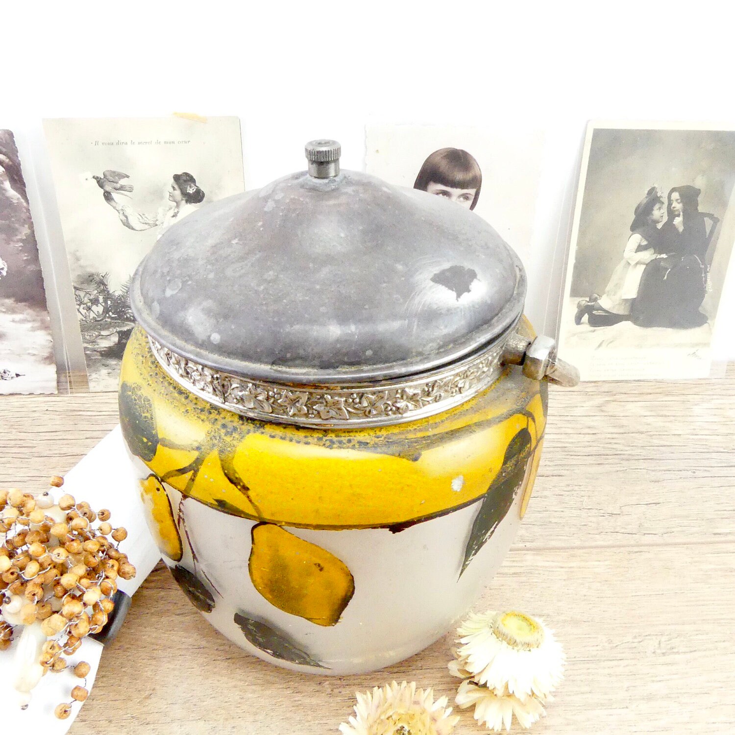 Biscuit jar - Biscuit barrel - French Pot - Cookie jar - 19th century ...