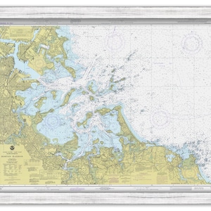 BOSTON HARBOR, Massachusetts - Nautical Chart 1979 - Etsy