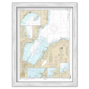 SAGINAW BAY, Michigan - 2014 Nautical Chart - Etsy