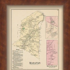 MATAVAN/MATAWAN, New Jersey 1873 Map - Replica or Genuine ORIGINAL - Etsy