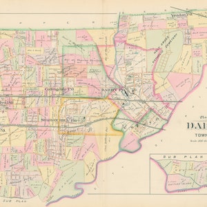 DARBY, Pennsylvania - 1892 Map - Etsy